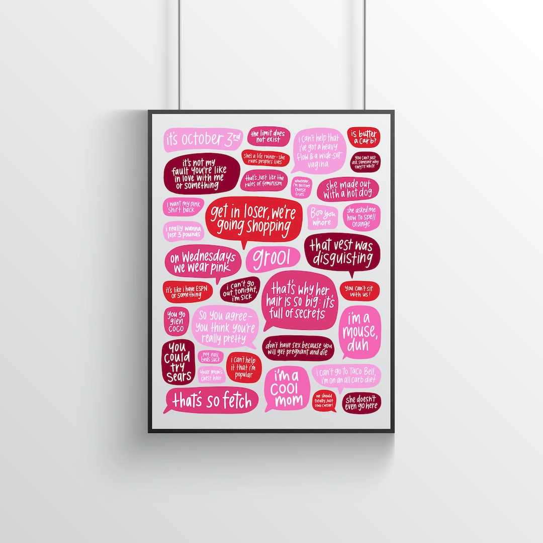 Mean Girls Quotes Poster - Etsy
