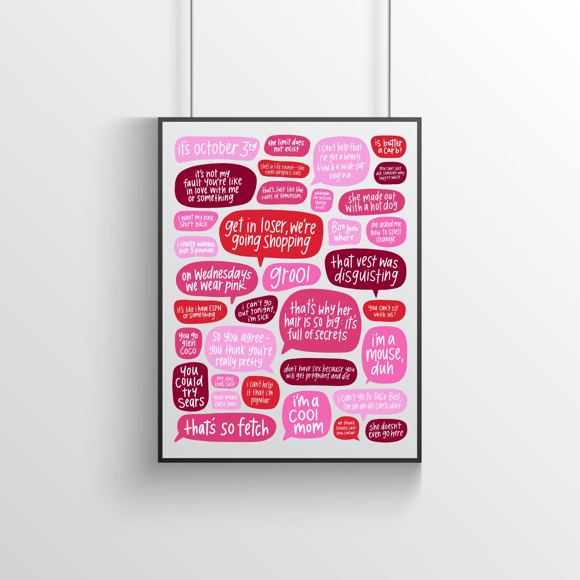 Mean Girls Quotes Poster - Etsy