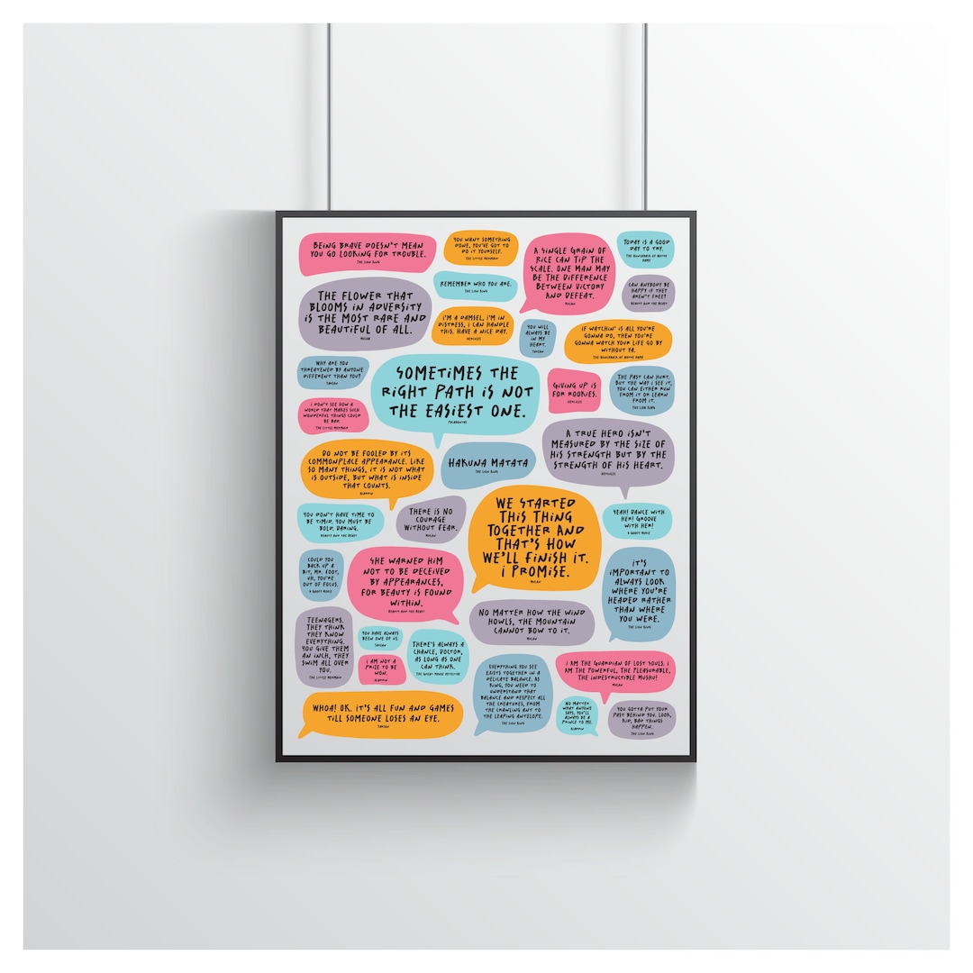 Classic Cartoon Quotes Poster - Etsy
