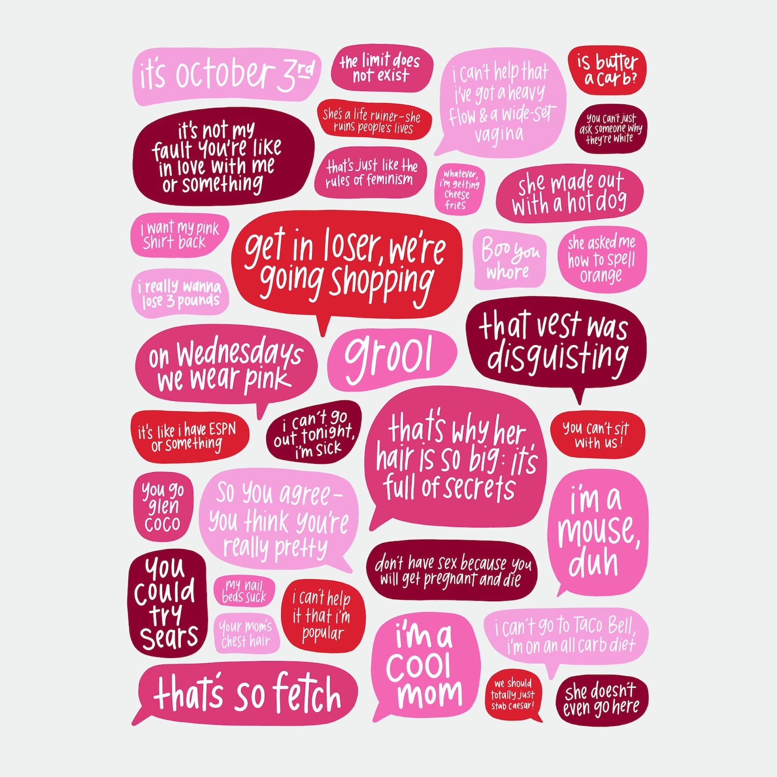 Mean Girls Quotes Poster - Etsy