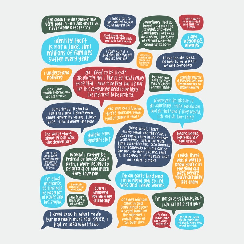 The Office Quotes Poster - Etsy