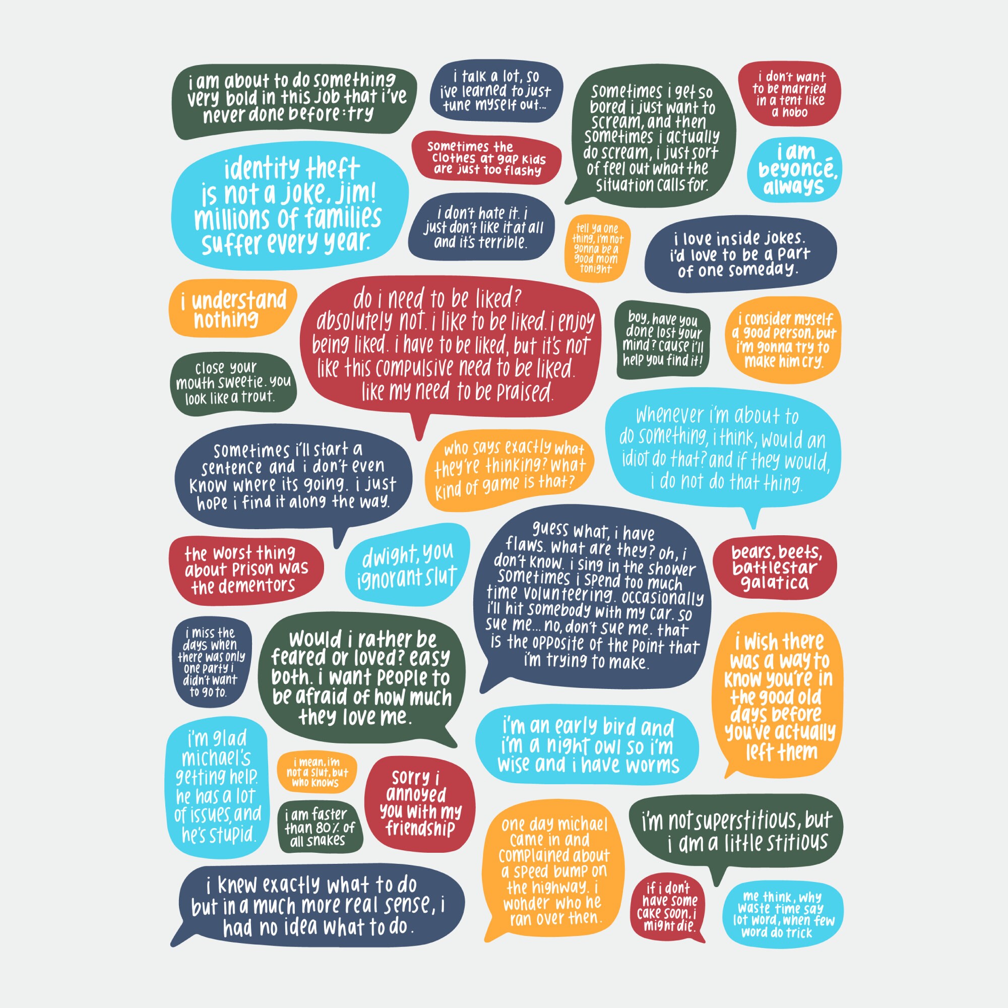 The Office Quotes Poster - Etsy