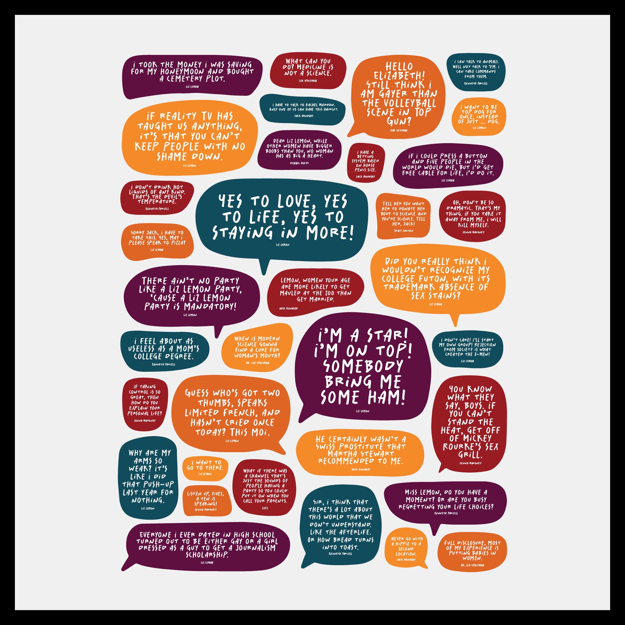 30 Rock Quotes Poster - Etsy
