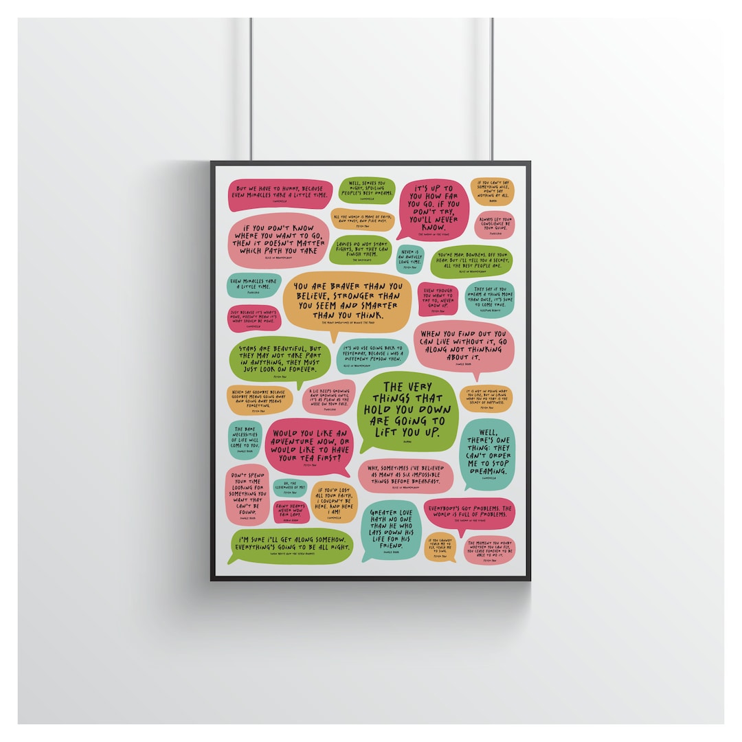 Boomer Classic Favorite Animated Character Quotes Poster - Etsy