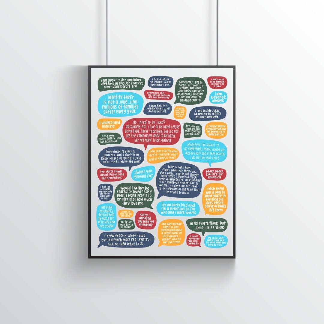 The Office Quotes Poster - Etsy