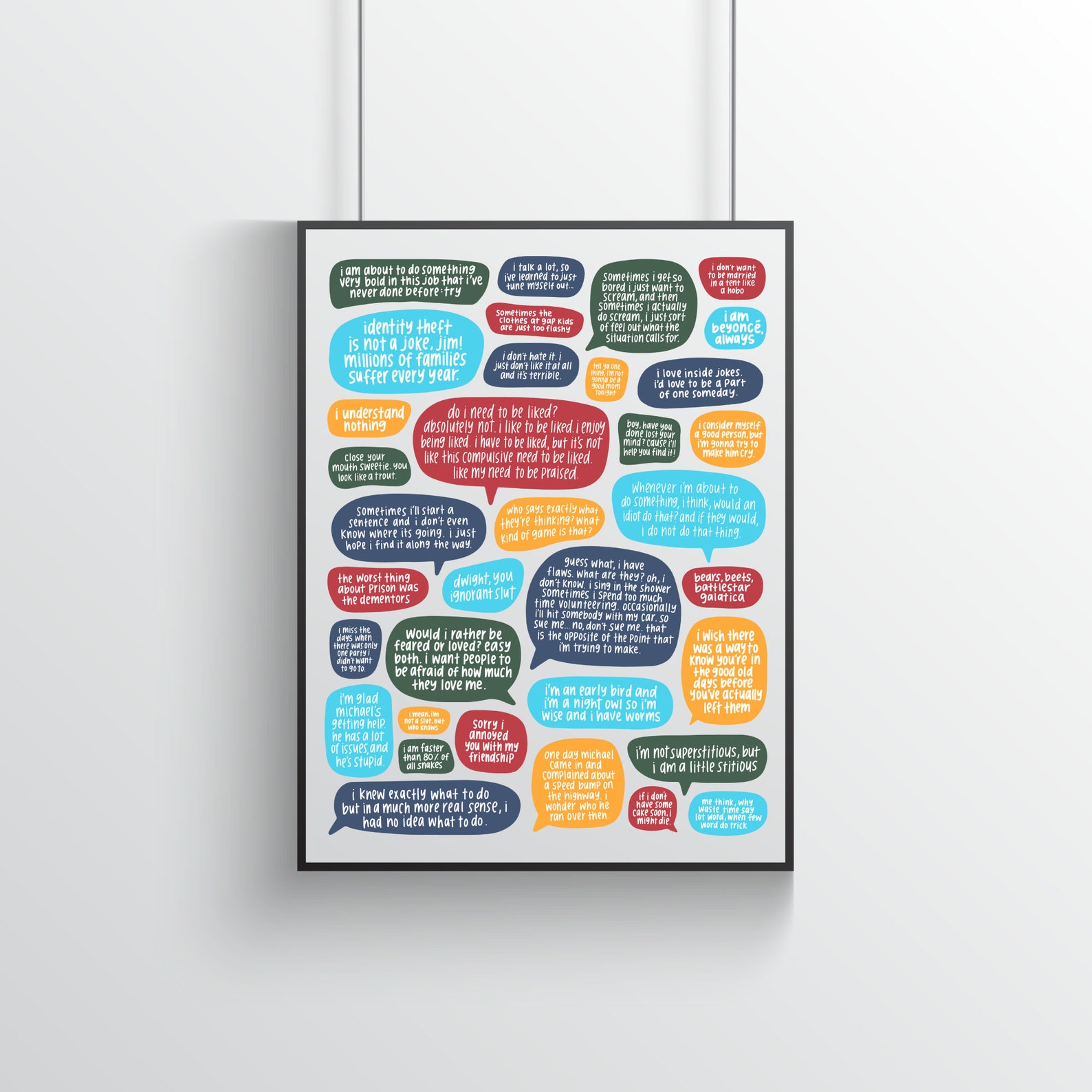 The Office Quotes Poster - Etsy