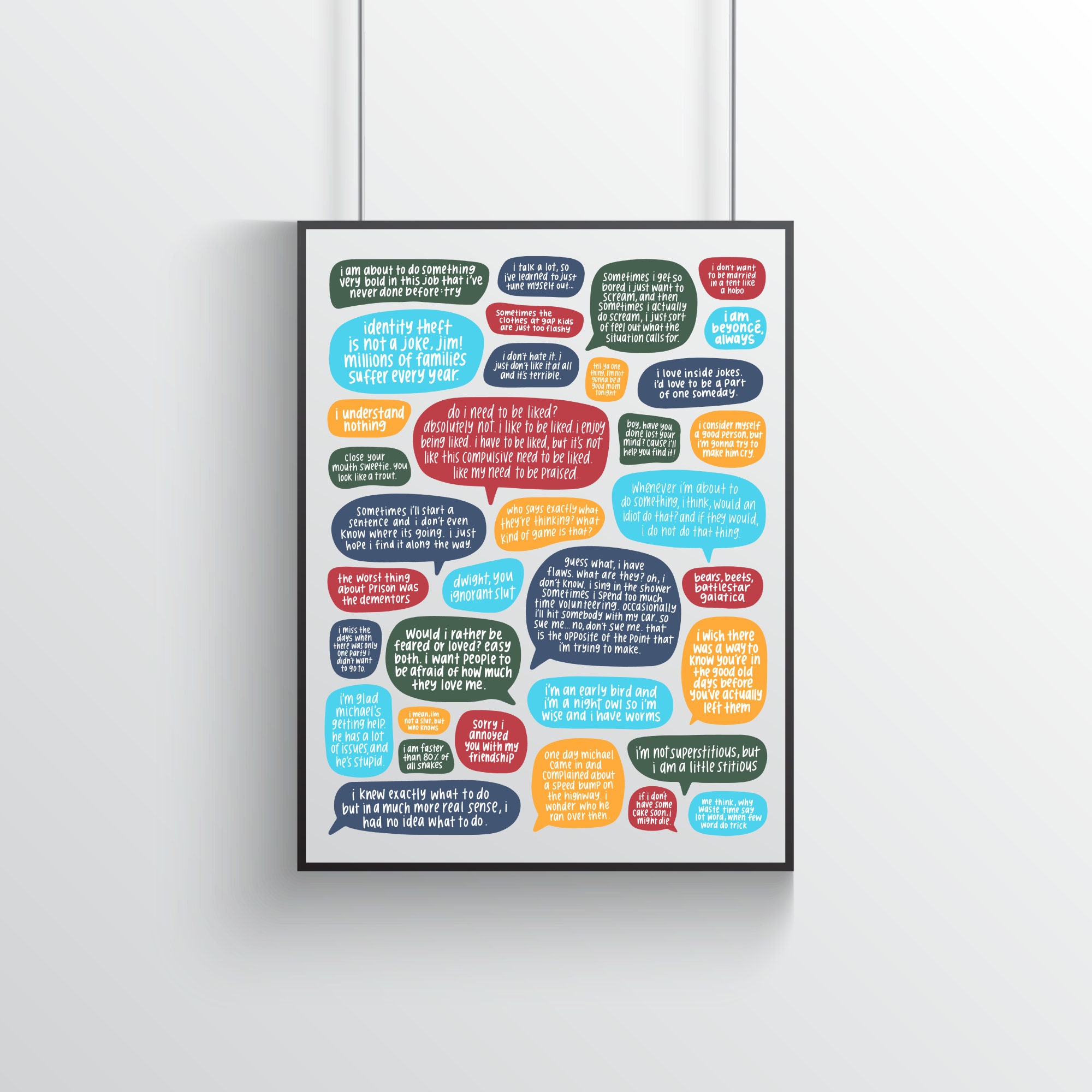 The Office Quotes Poster - Etsy