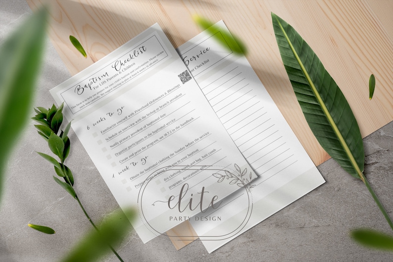 LDS Baptism Check List, Digital Download, LDS Baptism, Baptism ...
