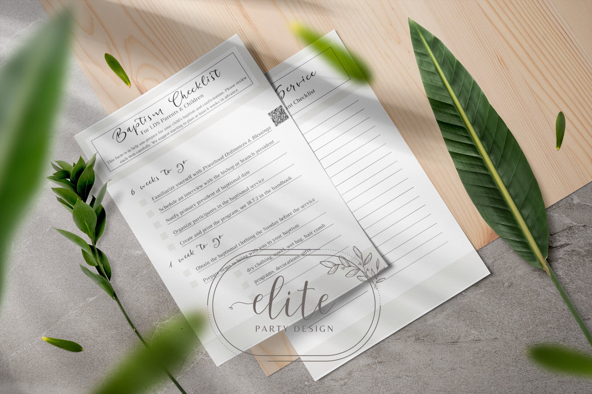 LDS Baptism Check List, Digital Download, LDS Baptism, Baptism ...