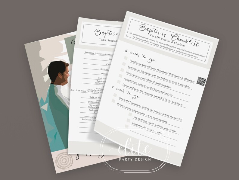 LDS Baptism Check List, Digital Download, LDS Baptism, Baptism ...