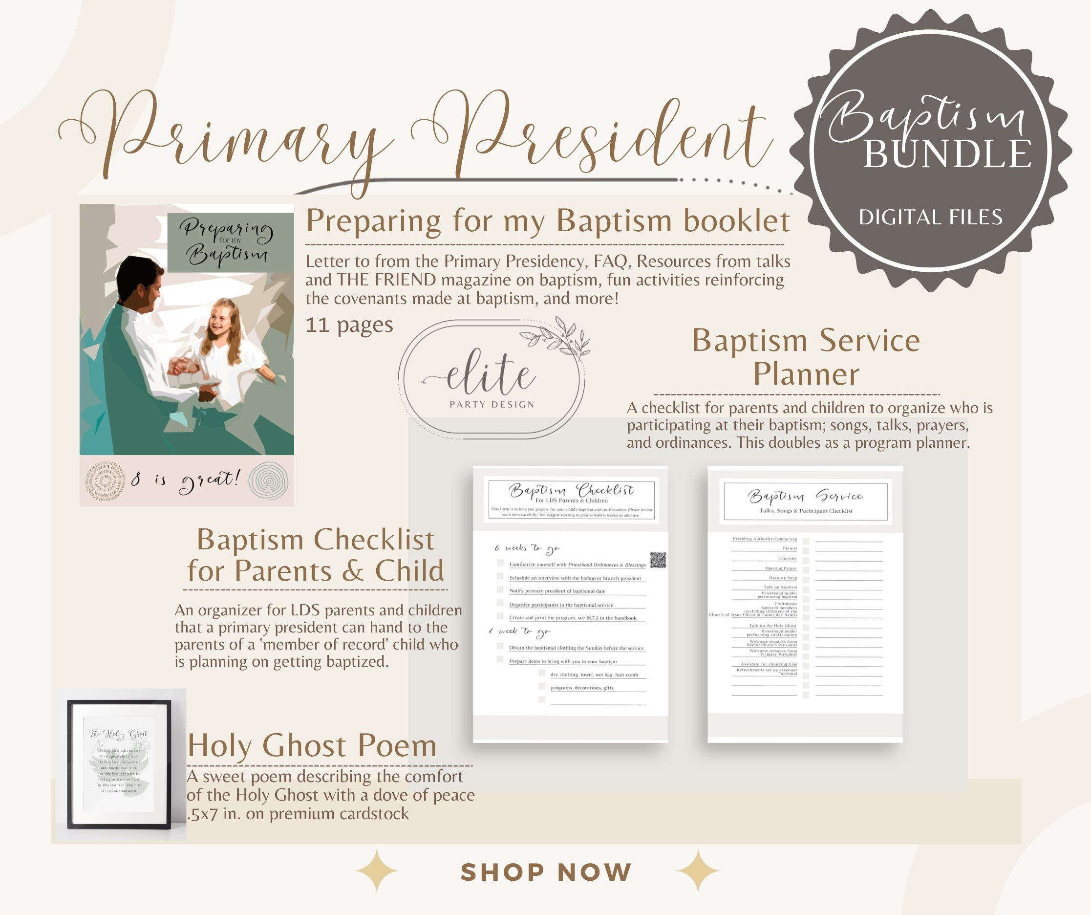 LDS Baptism Check List, Digital Download, LDS Baptism, Baptism ...