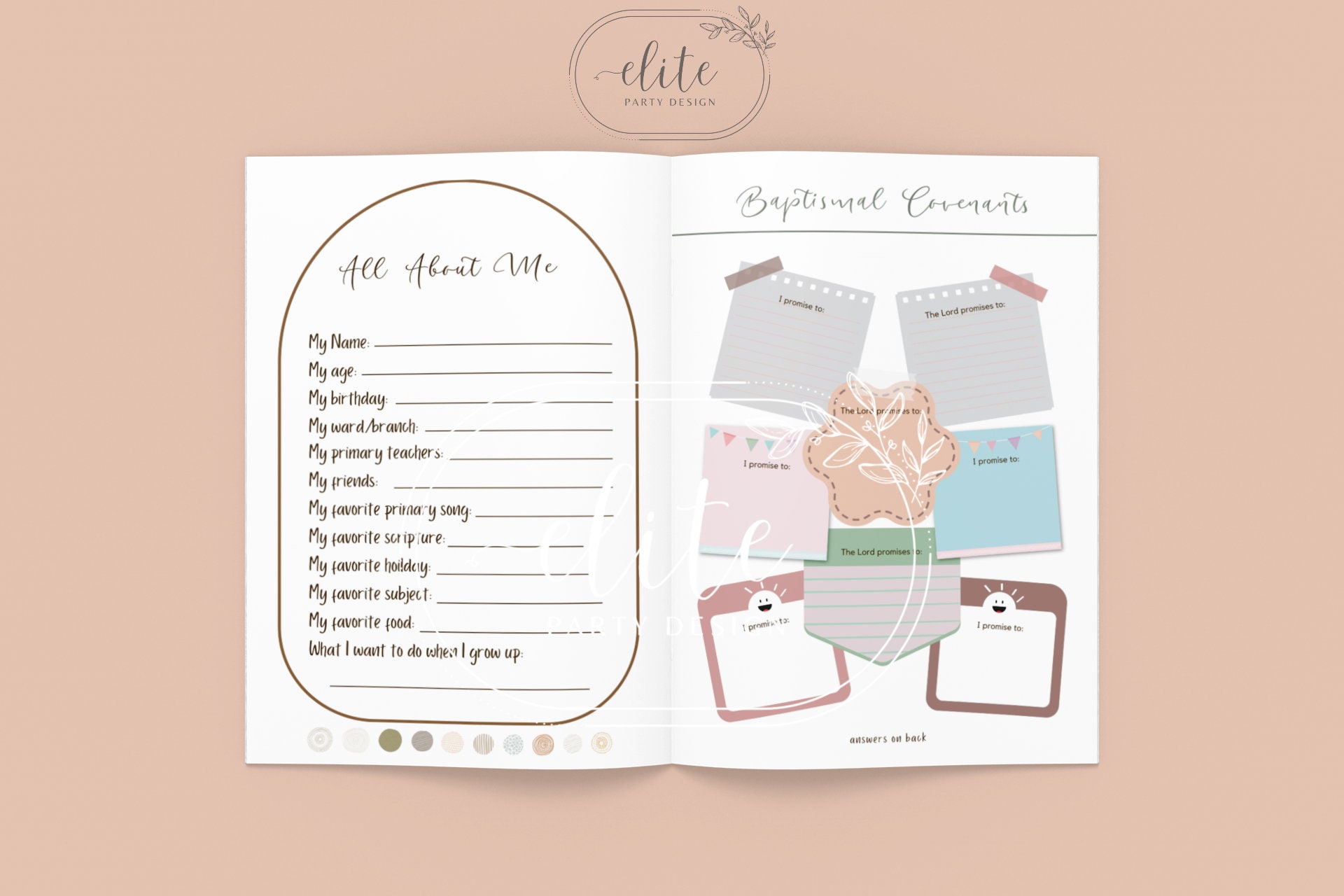 Preparing for My Baptism Booklet, Editable in Canva, Digital File, LDS ...