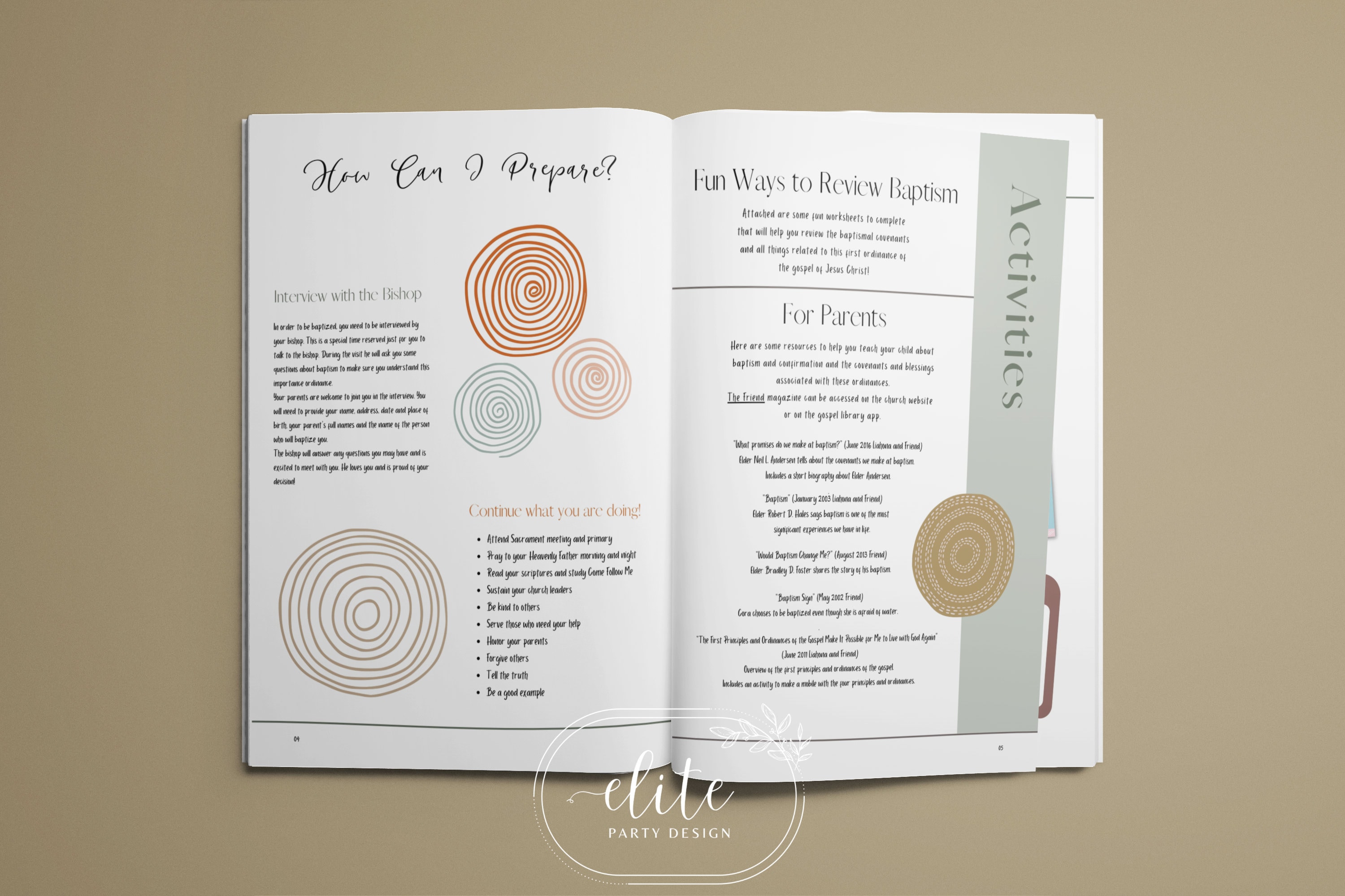 Preparing for My Baptism Booklet, Editable in Canva, Digital File, LDS ...
