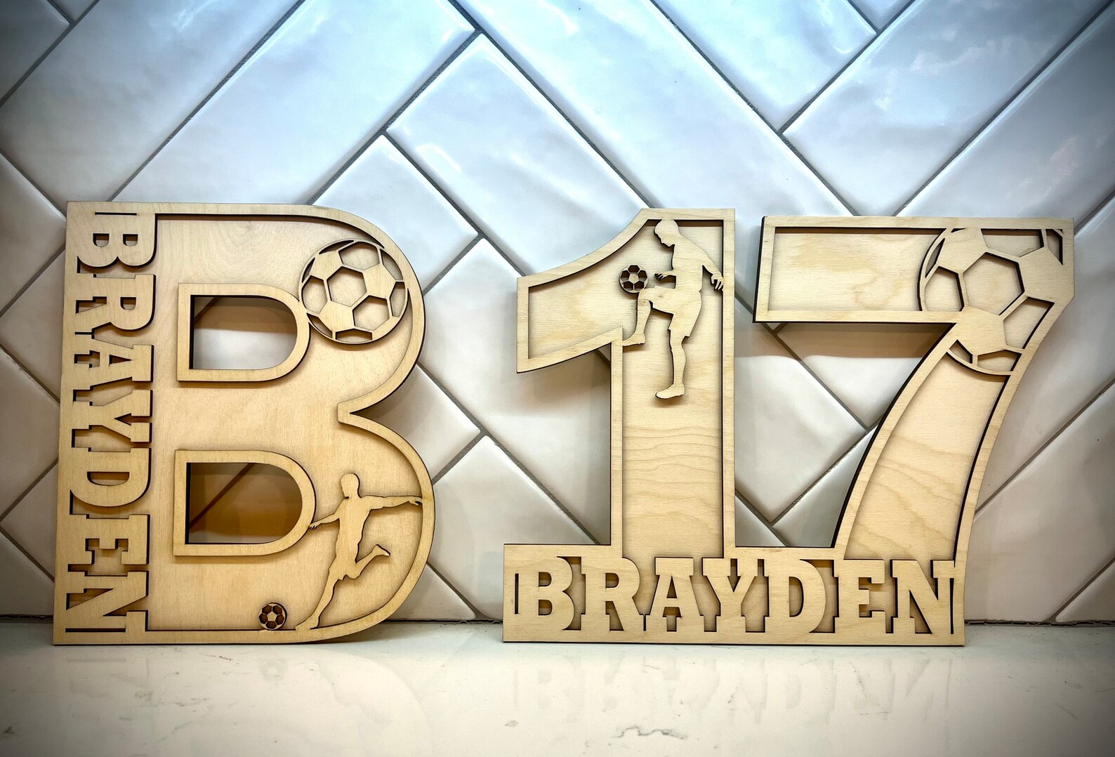 Custom Senior Wood Athlete Number, Custom Senior Wood Athlete Letter ...