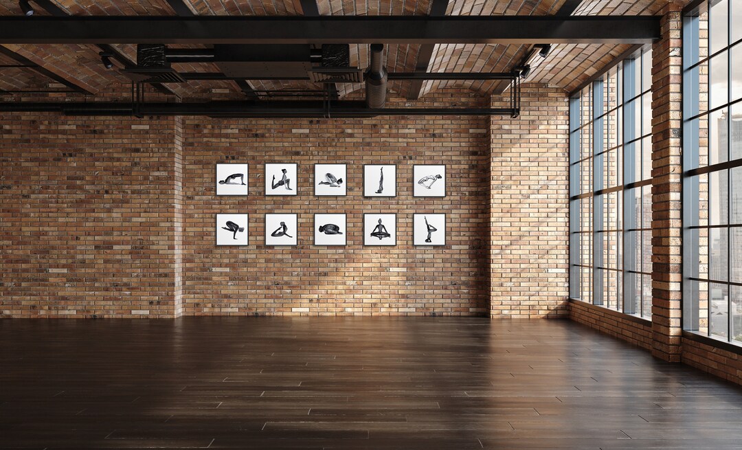 Yoga Poses Set Self Printing Digital Download Yoga Poster Yoga Wall ...