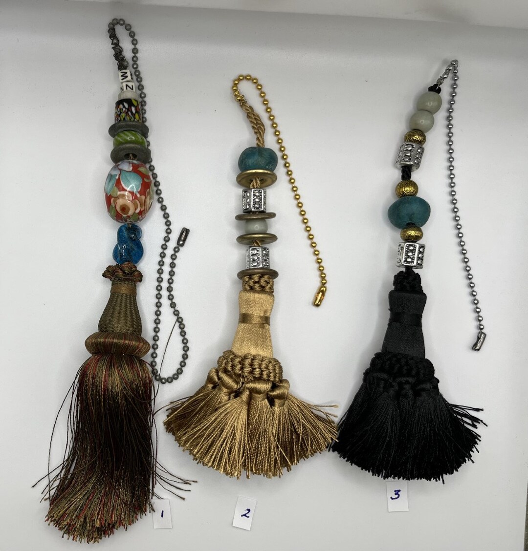 Beautiful Beaded Fan Pulls - Etsy