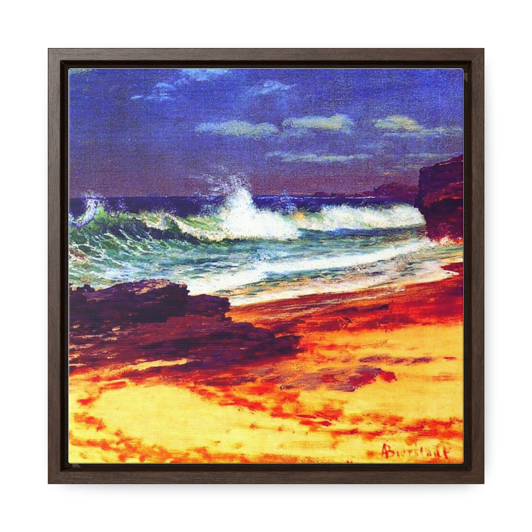 Beach Painting, Modern, Wood Frame - Etsy