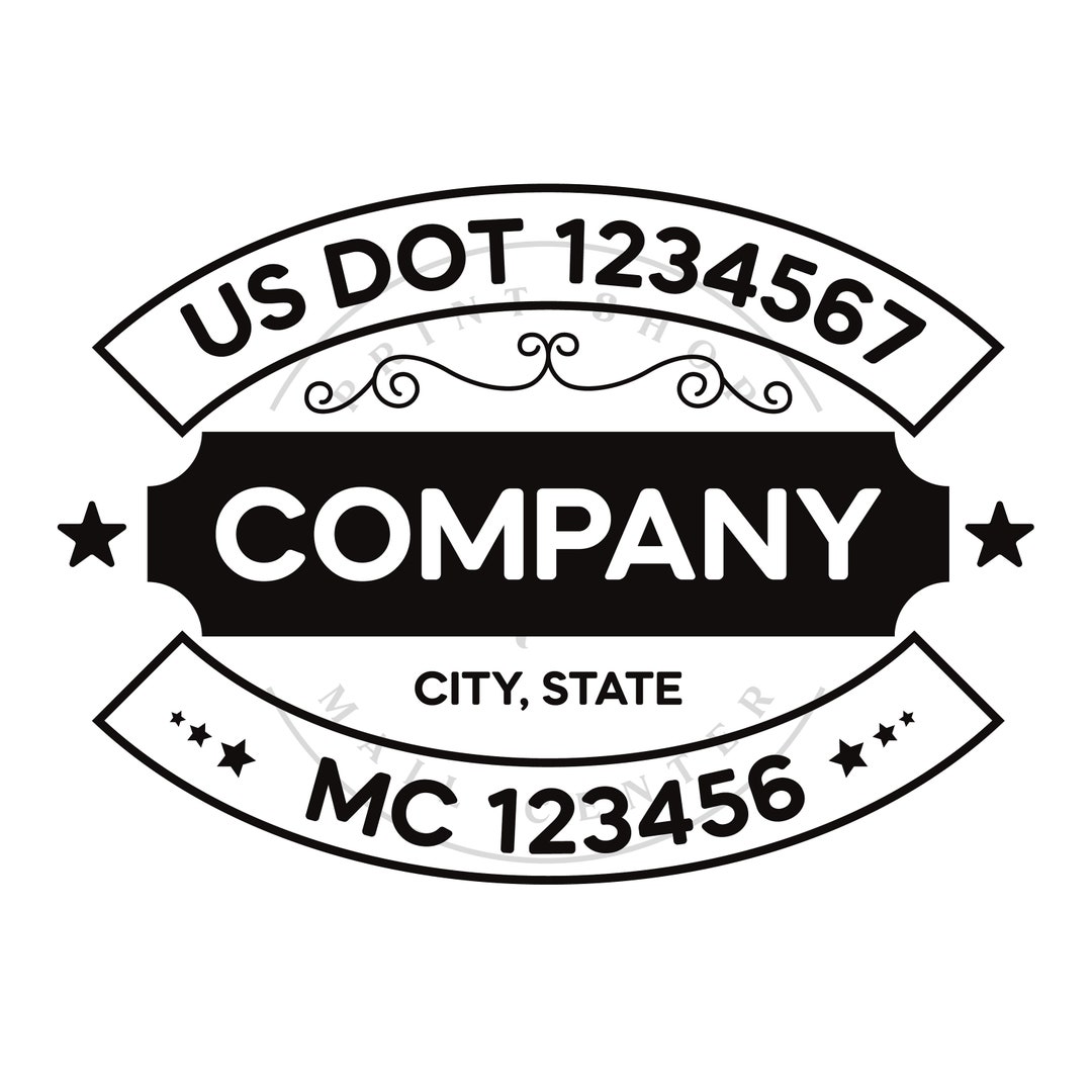 Custom US Dot Decals - Truck Lettering - Van Stickers - MC Numbers ...