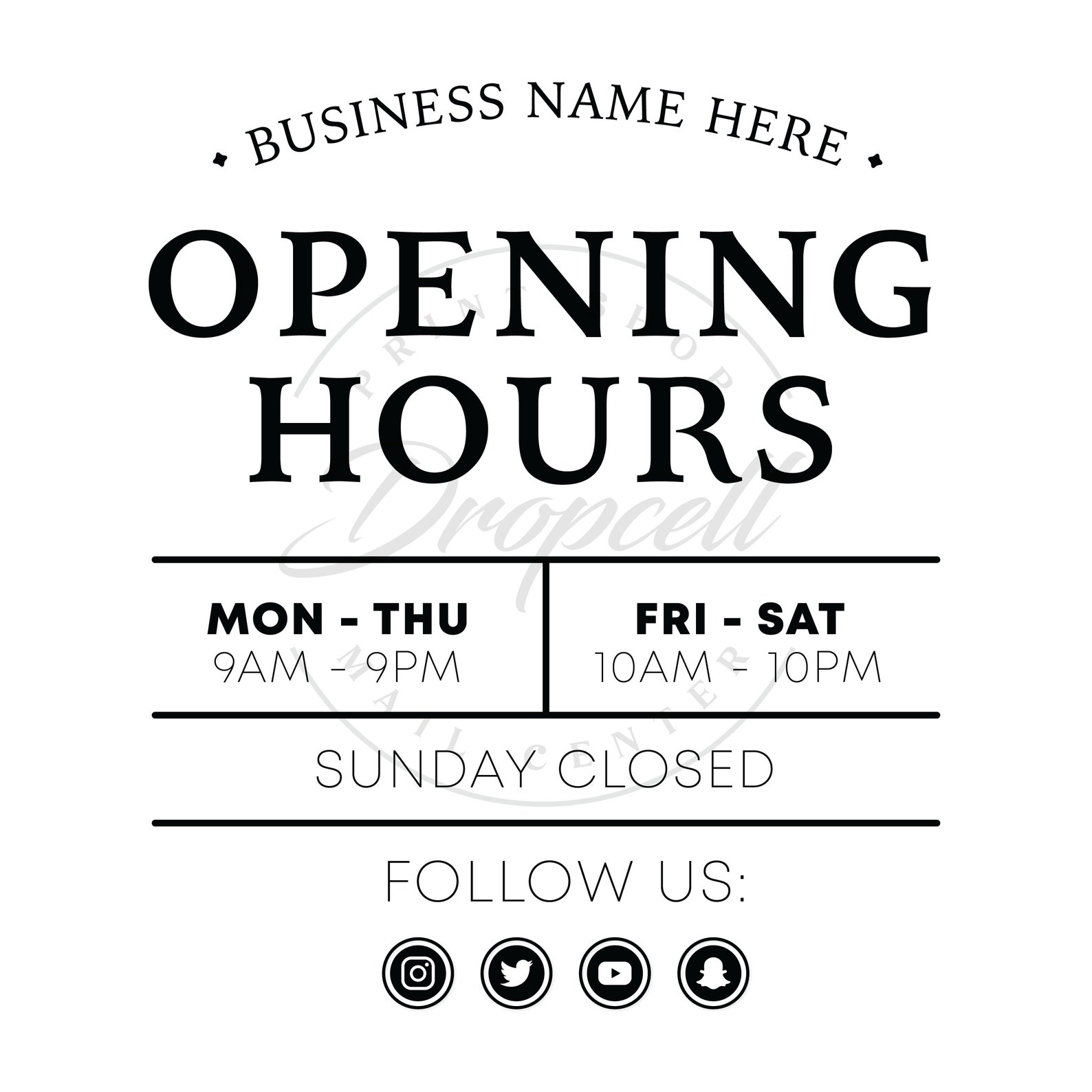 Store Hours Vinyl Decal Custom Store Hours Store Front Window Decals ... Store Hours Vinyl Decal Custom Store Hours Store Front Window Decals ...