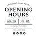 Store Hours Vinyl Decal Custom Store Hours Store Front Window Decals ...