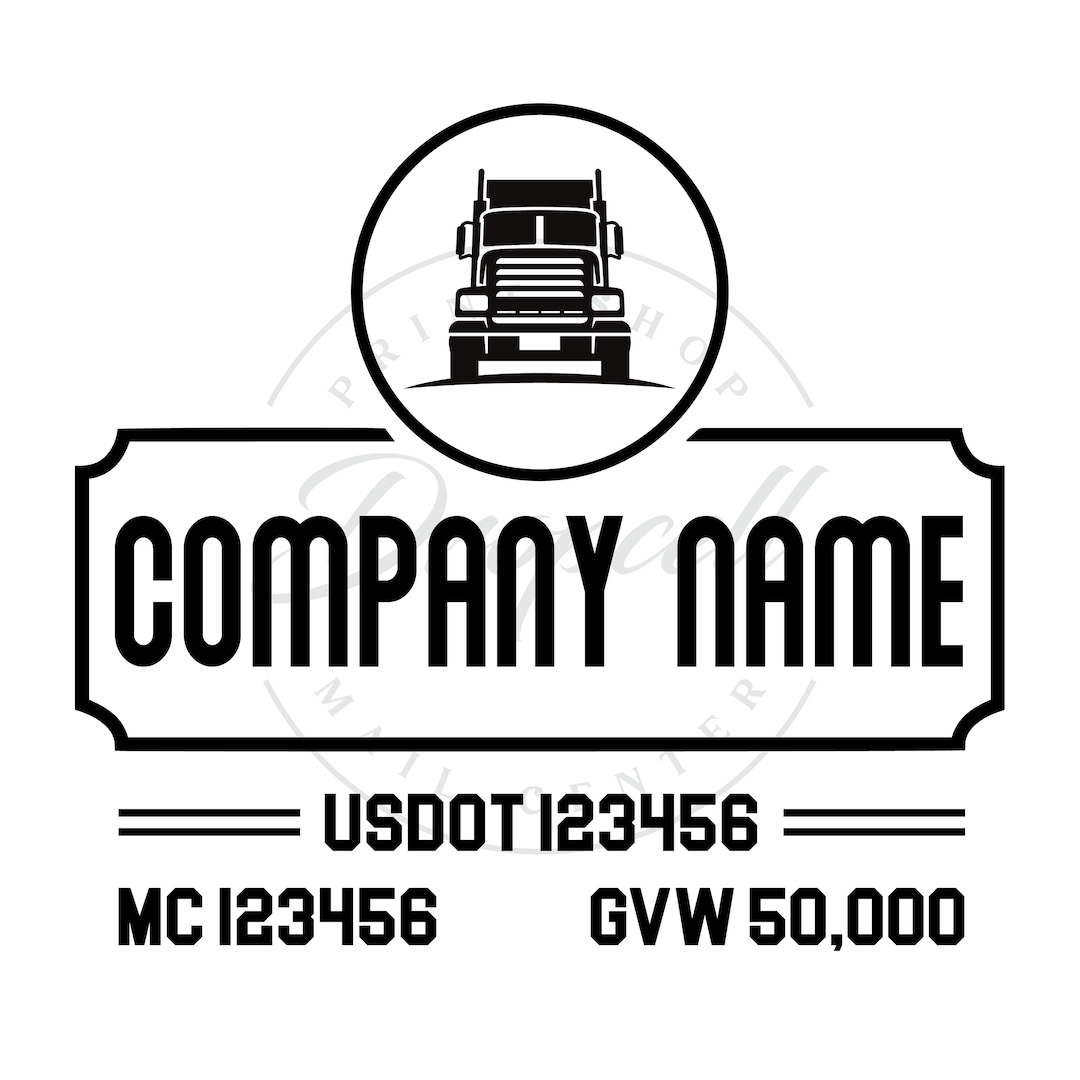 Custom US Dot Decals - Truck Stickers - Fleet Lettering - Van Stickers ...