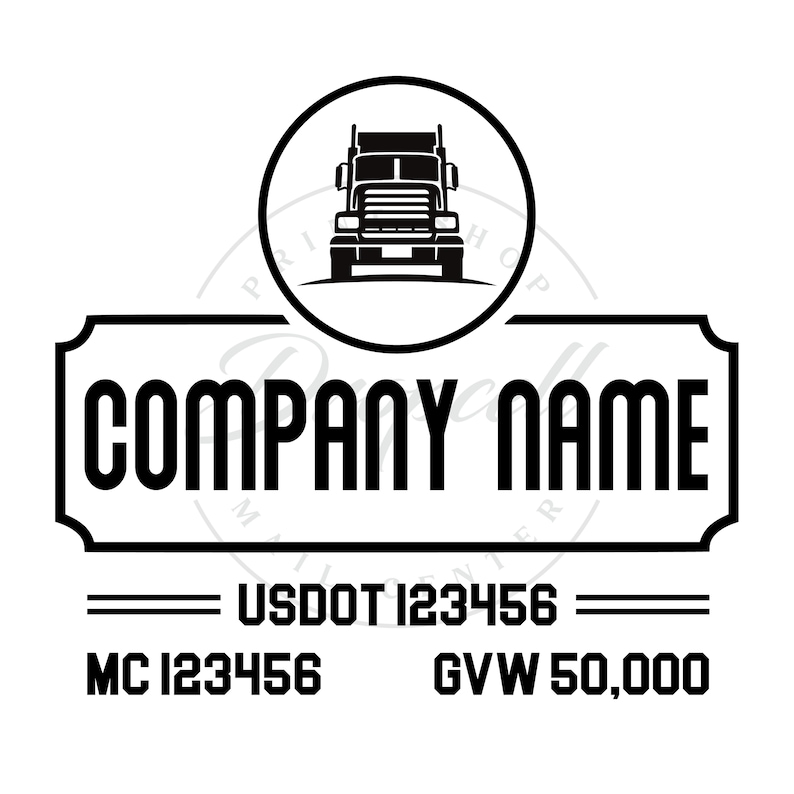 Custom US Dot Decals Truck Stickers Fleet Lettering Van Stickers MC ...