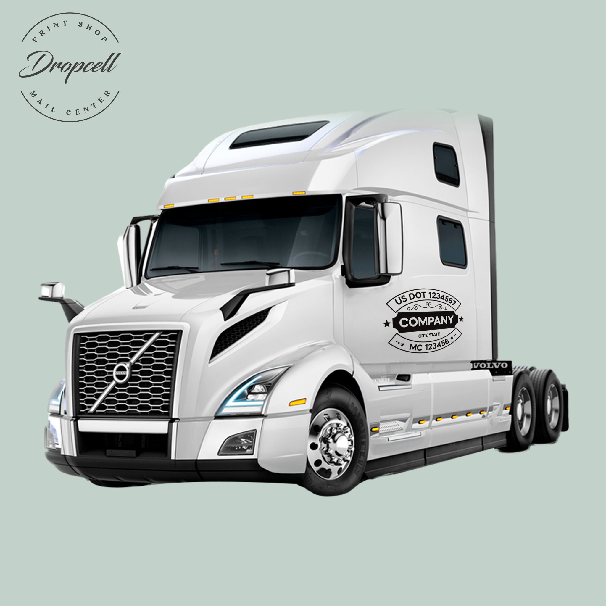 Custom US Dot Decals Truck Lettering Van Stickers MC Numbers Trucking ...