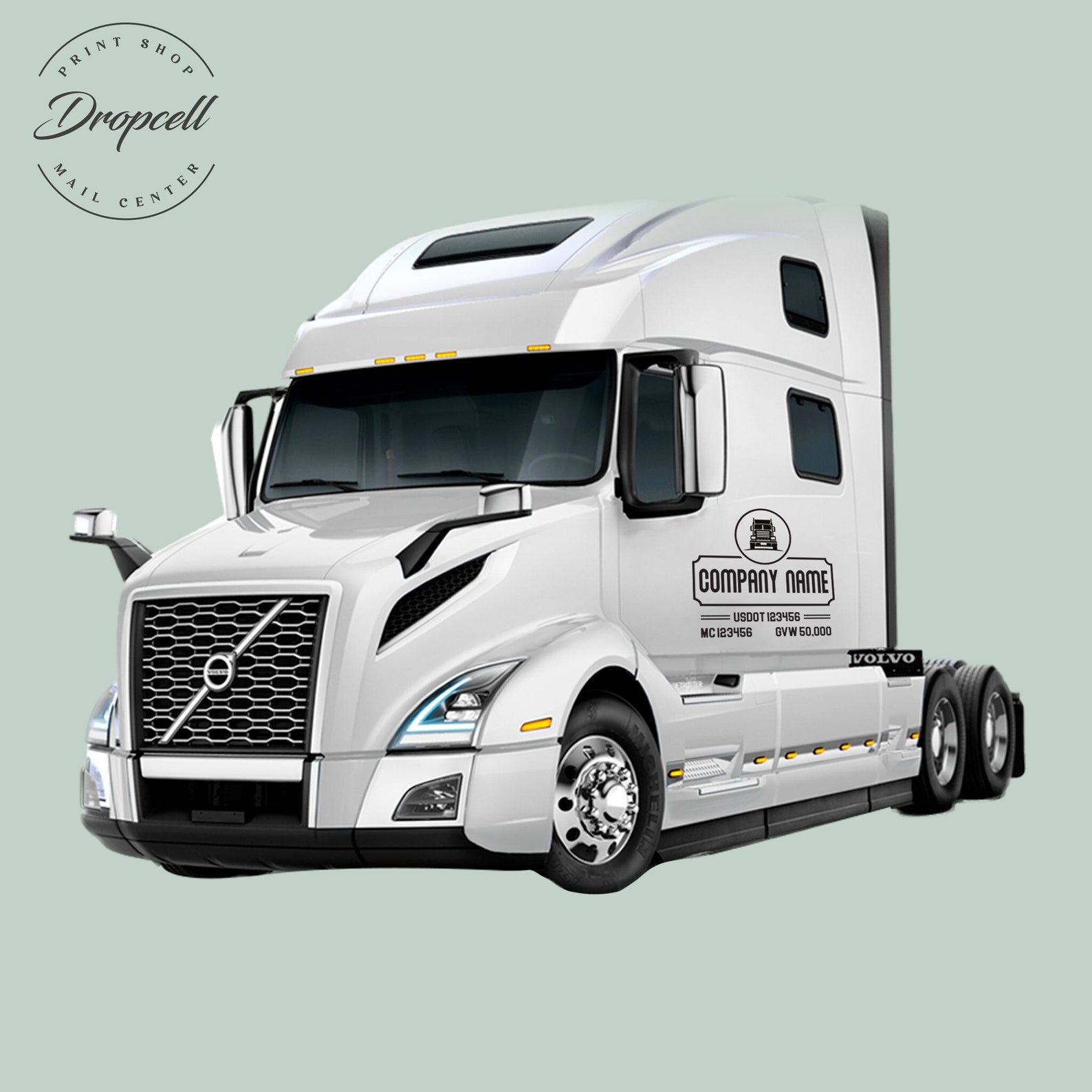 Custom US Dot Decals Truck Stickers Fleet Lettering Van Stickers MC ...