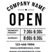 Store Hours Decal - Hours of Operation Stickers - Business Hours Door ...