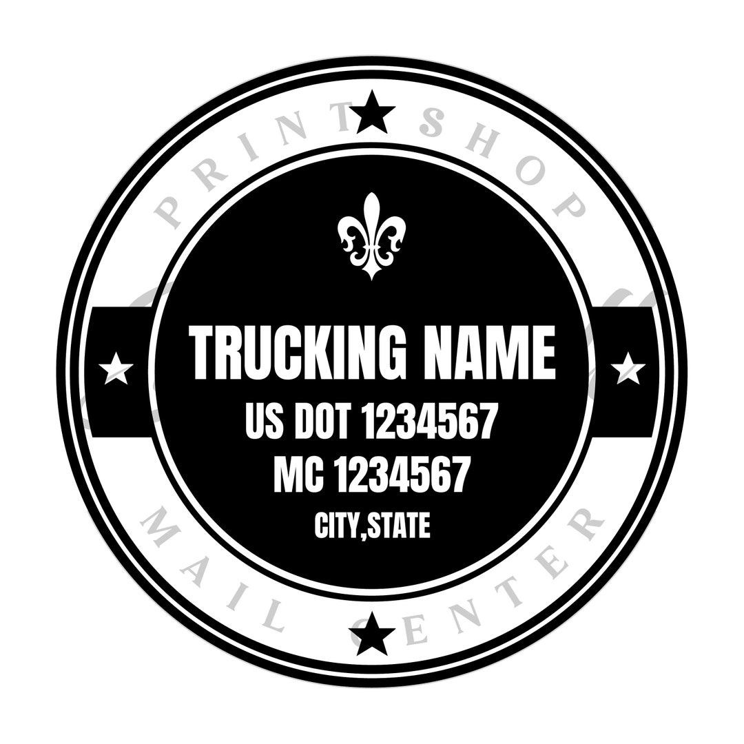 Custom US Dot Decals Truck Lettering Van Stickers MC Numbers Trucking ...