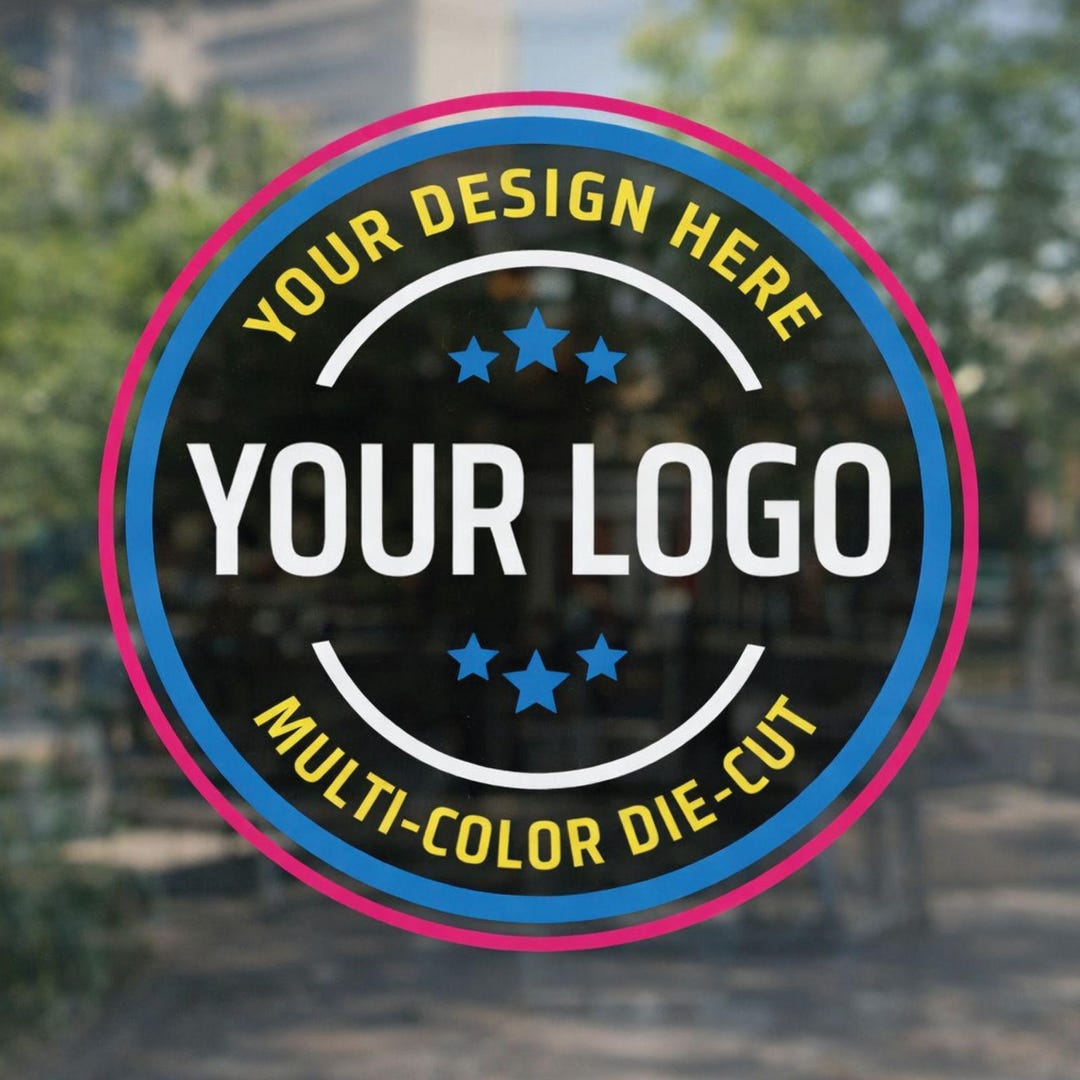 Full Color Custom Logo - Window Decals - Personalized Logo Signs ...