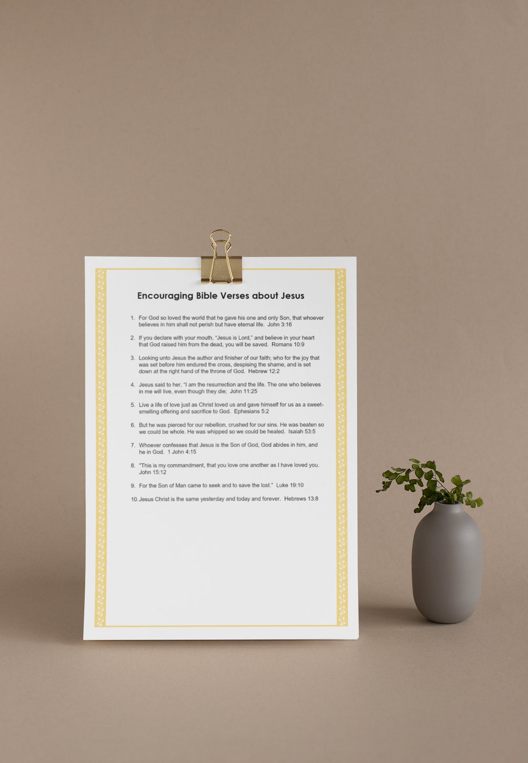Encouraging Bible Verses About Jesus - Christian Printable (A4 PDF) - Etsy