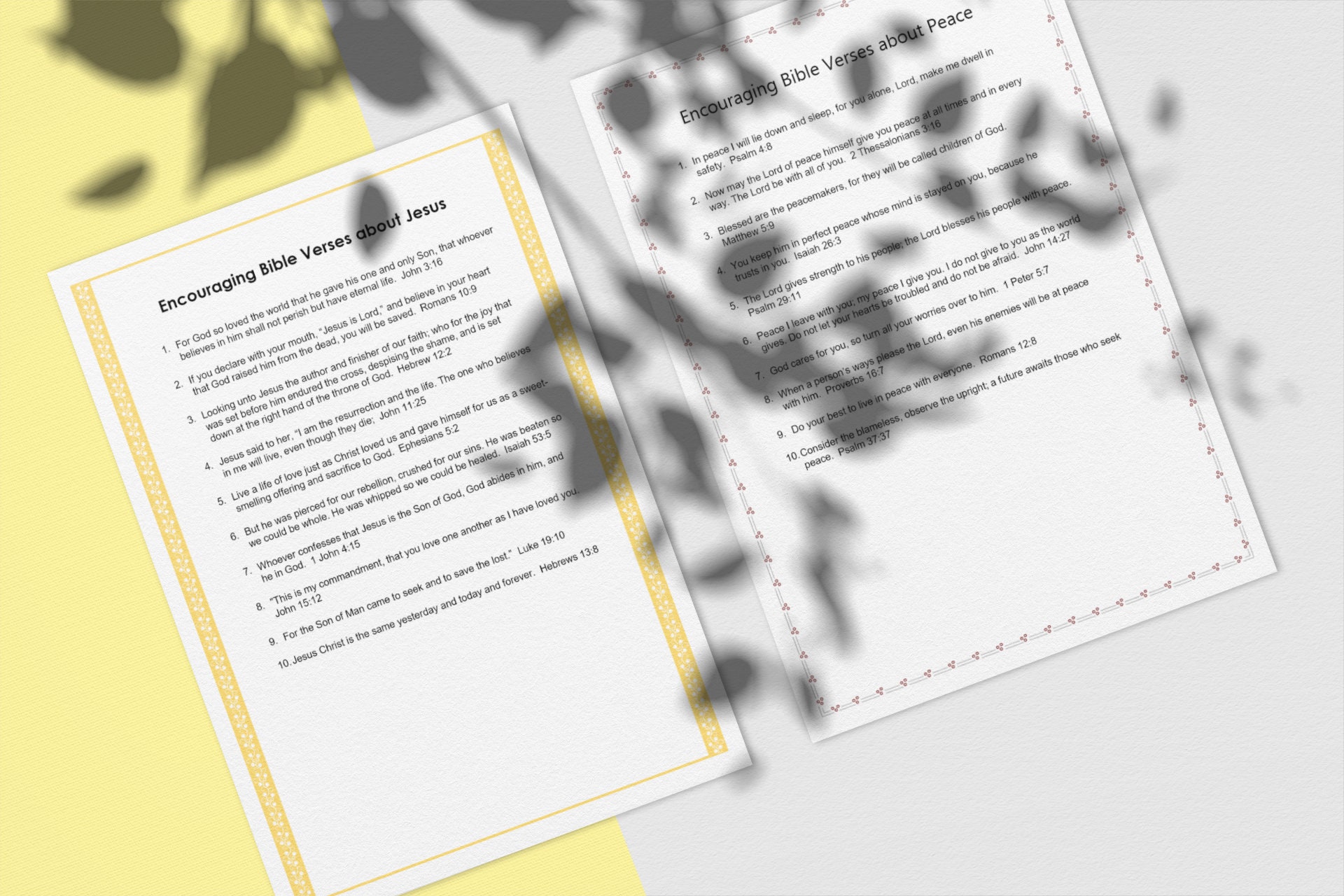 Encouraging Bible Verses About Jesus - Christian Printable (A4 PDF) - Etsy