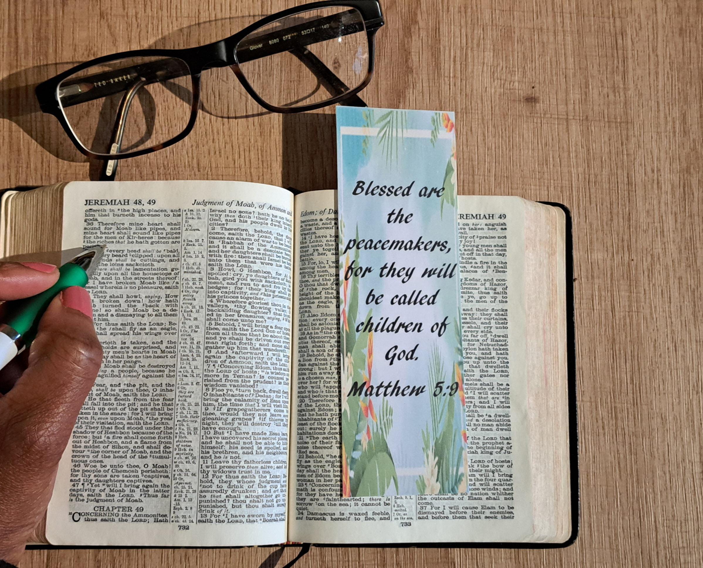 Christian Bookmark, Religious Bookmark, Bookmark Gift Baptism ...