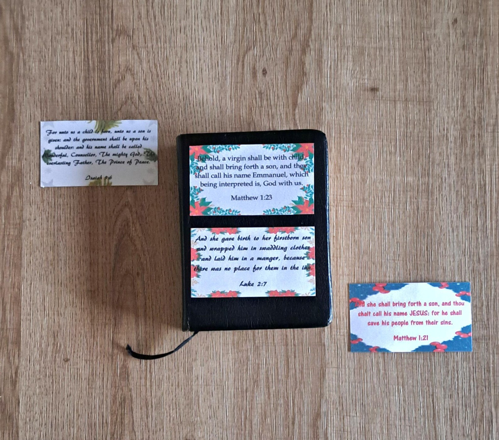 Christmas Scripture Cards: Bible Verse Cards, Birth of Jesus (PDF/JPG ...