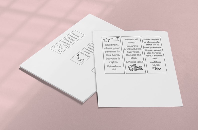 Bible Verse Coloring Bookmarks: Respect Scripture (PDF) - Etsy