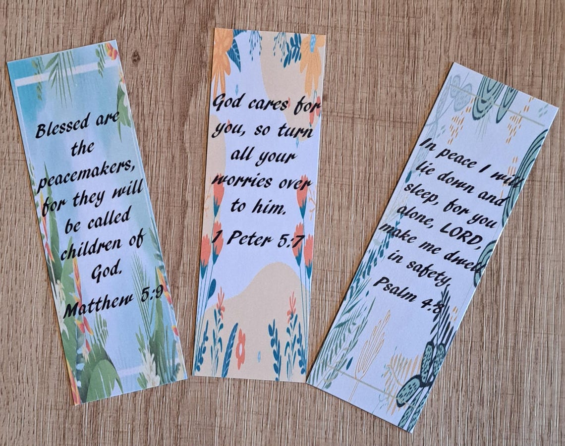 Christian Bookmark, Religious Bookmark, Bookmark Gift Baptism ...