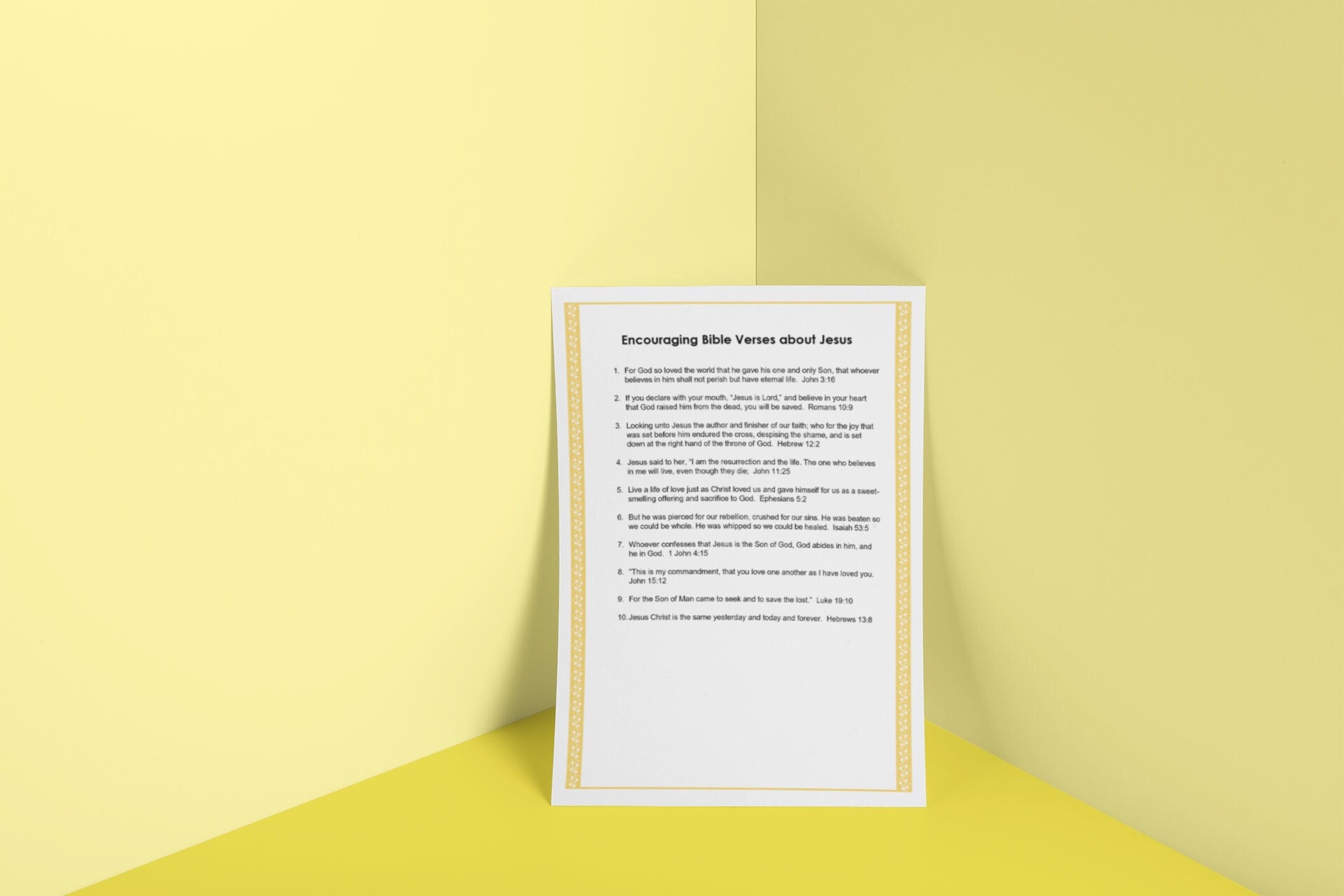 Encouraging Bible Verses About Jesus - Christian Printable (A4 PDF) - Etsy