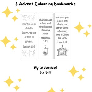 Christian Colouring Bookmarks: Christmas Bible Verse Advent Activity ...
