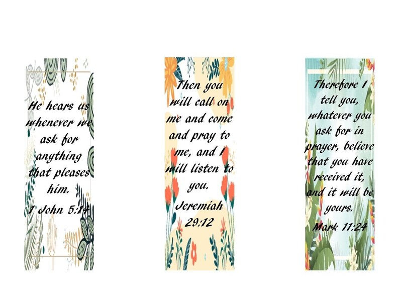 Prayer Bookmarks, Religious Gifts for Women, Scripture Prints ...