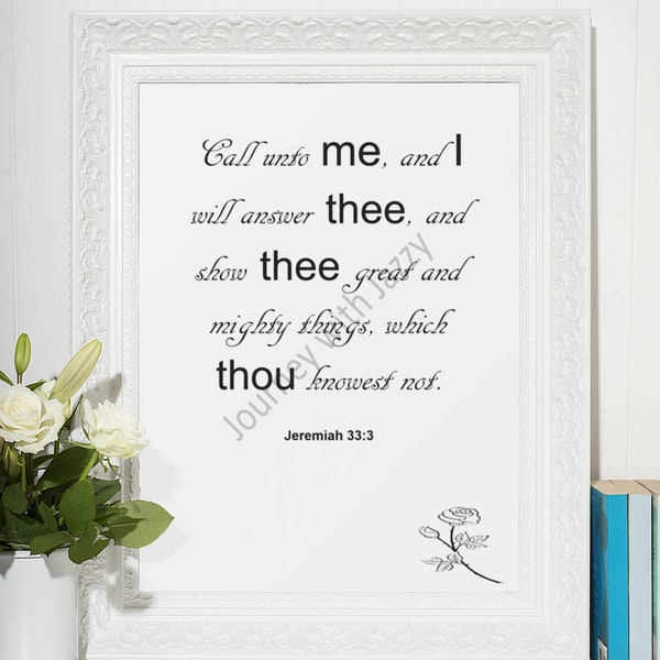 Jeremiah 33 3 - Etsy