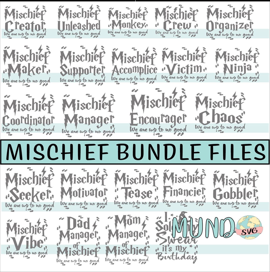 Bundle Mischief Themed Party SVG, Bachelorette Party, Mischief Crew ...