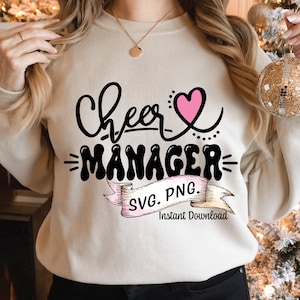 Cheer Manager SVG PNG, Cheerleader Digital Files - Etsy