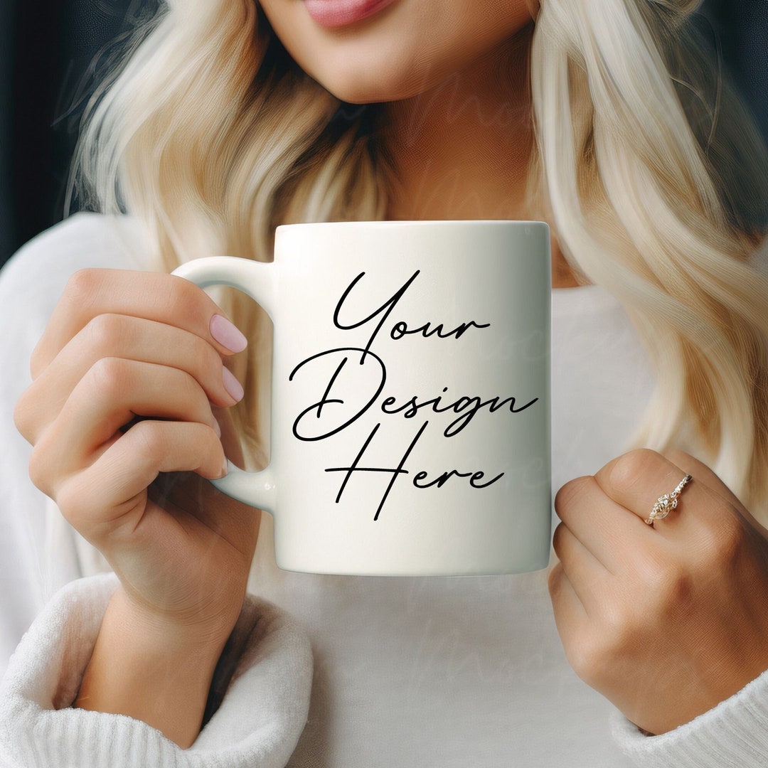 White Mug Mockup, Printful Mug Mockup, Coffee Mug Mockup, Blank Mug ...