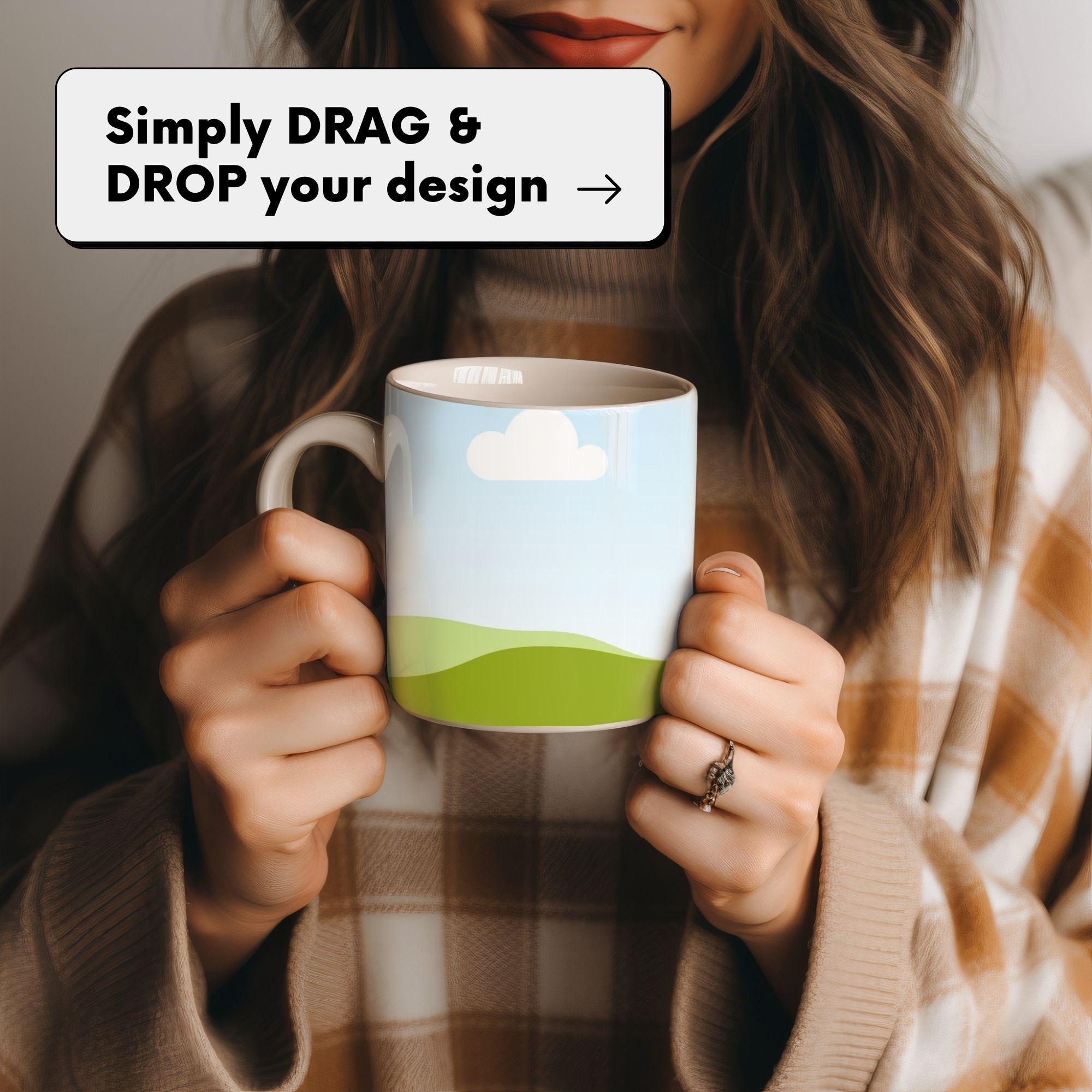 DRAG AND DROP Cozy Fall Mug Mockup Fall Mug Mockup White Mug - Etsy
