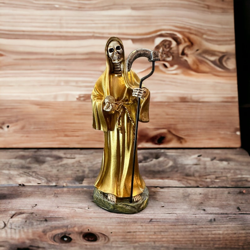 Santa Muerte Resin Statue 5inch Statue Holy Death Statue - Etsy