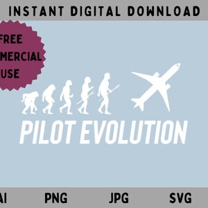 Pilot SVG Pilot Evolution Svg Funny Pilot Svg CFI Student Pilot Gift ...