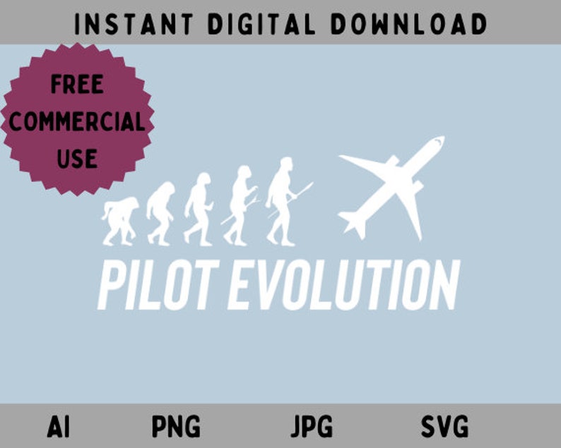 Pilot SVG Pilot Evolution Svg Funny Pilot Svg CFI Student Pilot Gift ...