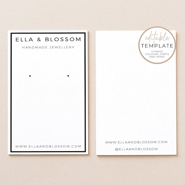 Custom Earring Cards - Etsy