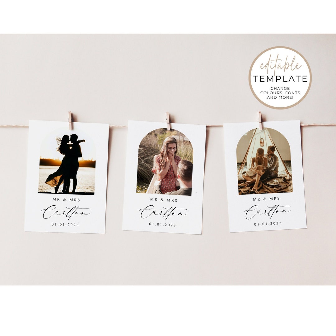 Personalised Wedding Photo Banner - Engagement Party Photo Banner ...